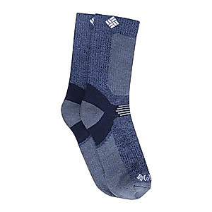 Columbia Hiking Ultra Lightweight Crop Crew Socks 1-Pack Navy MD (US Men's 6-9, Women's 8-11.5)