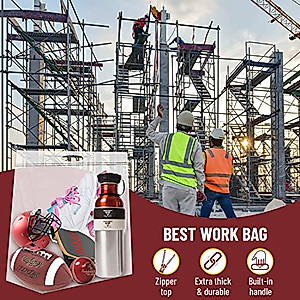 [ 25 BAGS ] JUMBO SIZE Travel Bags - With HANDLES - Heavy Duty Materials - DOUBLE ZIPPER TOP - 8 Gallon Bag Size 22" x 22" - Summer Travel, Picnics, Beach, Pool, Vacation, 25 pound Turkey Brining Bags