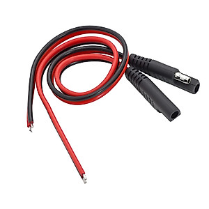 2 Pack 10AWG SAE Connector Extension Cable, SAE Quick Connector Disconnect Plug SAE Power Automotive Extension Cable Solar Panel Cable Wire, Solar Panel SAE Plug (30 cm/ 1ft)