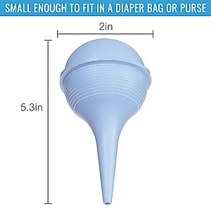 DMI Reusable Nasal Aspirator for Baby & Ear Bulb Syringe for Infant - Gentle Mucus Removal Suction to Clear Airway & Nasal | Baby Congestion Relief Nose Sucker For Baby