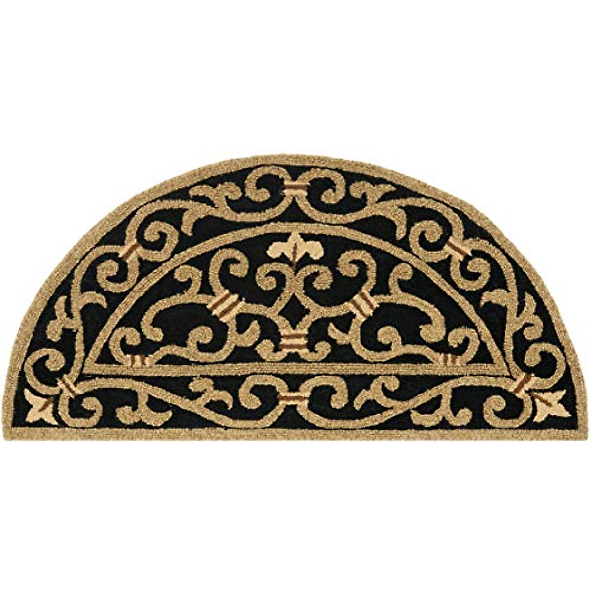 SAFAVIEH Chelsea Collection 1'7" x 3' Black HK11A Hand-Hooked French Country Wool Accent Rug