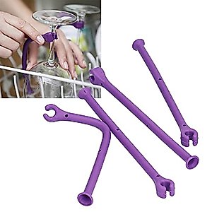 Wine Rack Glass Holder, Flexible 4Pcs Goblet Holder Wine Glass Dishwasher Protector for Home Bar Use