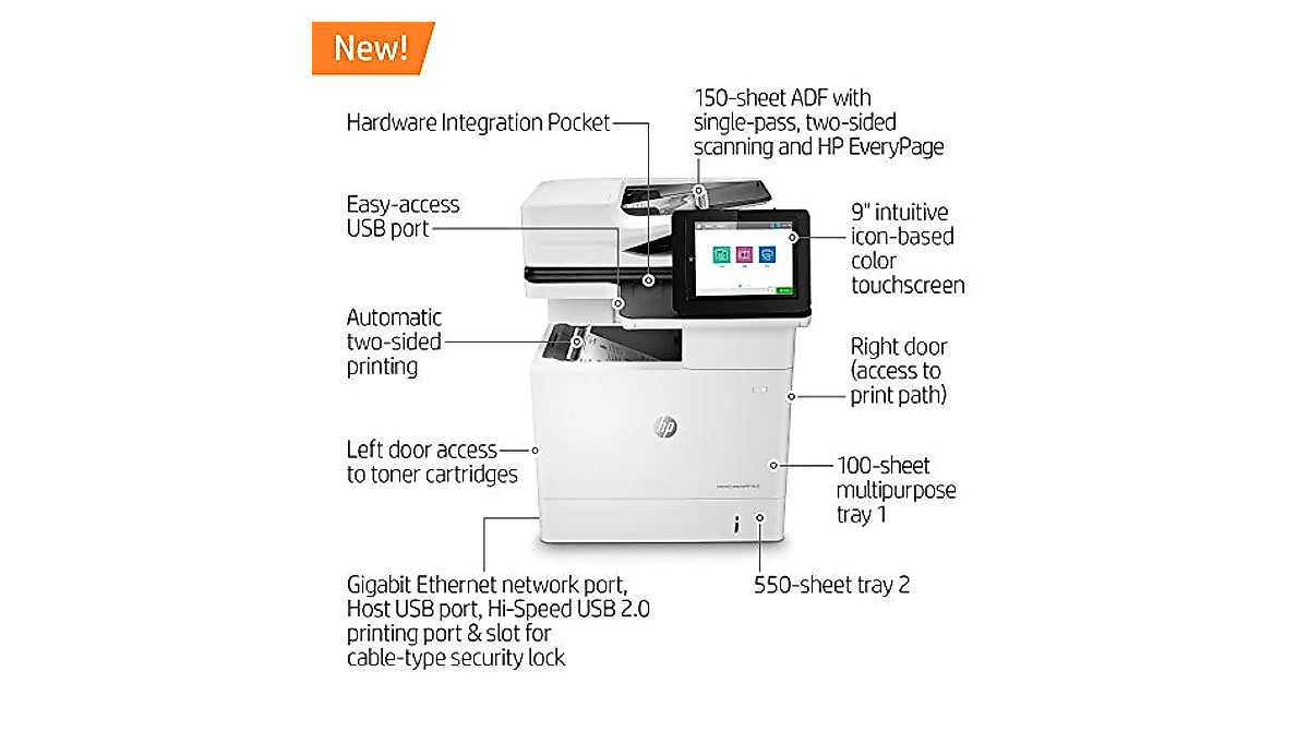 HP LaserJet Enterprise MFP M635h - Secure Monochrome Printer