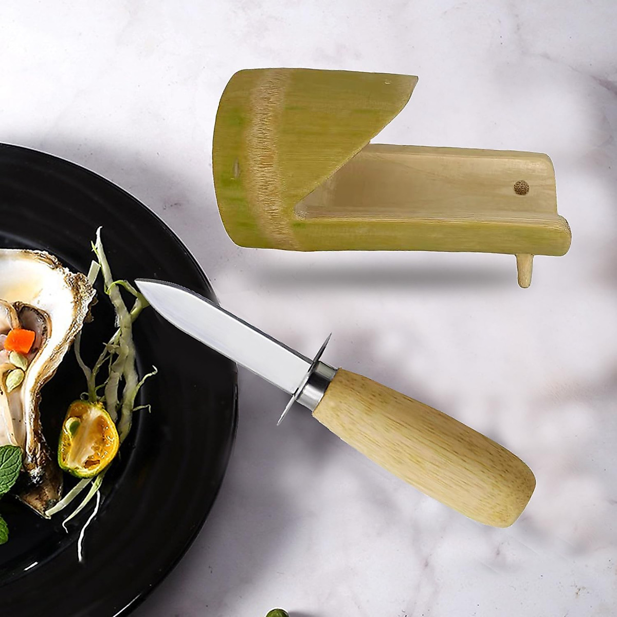 liuweihui 2024 Newest Oyster Knife Shucker Set, Oyster Opener Tool, Oyster Shucking Clamp Seafood Tools，1 oyster knife， (1#), medium size