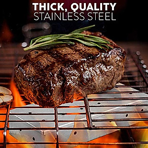 GOLDEAL Stainless Steel Smoker Box for Gas Grill, Electric, Charcoal Grills or Smokers.