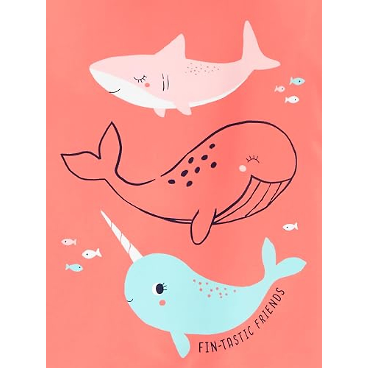 Simple Joys by Carter's Girls' 3-Piece Assorted Rashguard Sets, Orange Sea Life/Red Fruit/Stripe, 18 Months