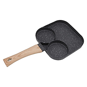 Pots,3 in 1 Breakfast Pan Prevents Stick Heat Resnt Divided Grill Frying Pan for Gas Stove Induction Cooker