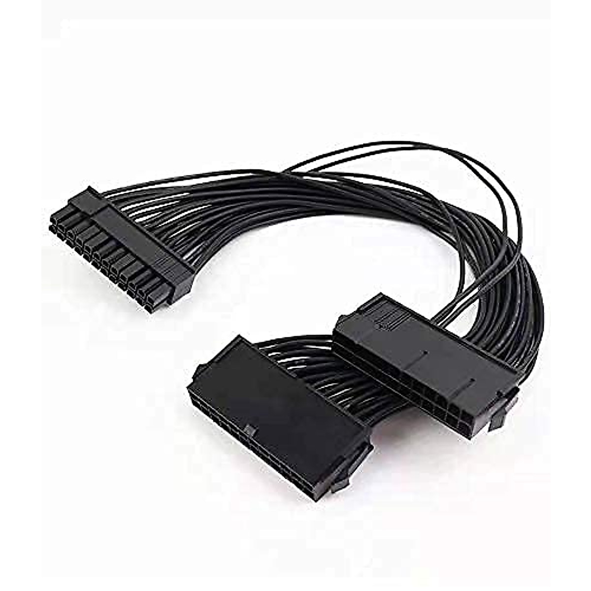 pingping Dual PSU Adapter,Dual PSU Power Supply 24 Pin Extension Cable, for ATX Mainboard Motherboard Adapter Extension Kit - 24 pin to 24(20+4) pin - 11.8 inch 30cm