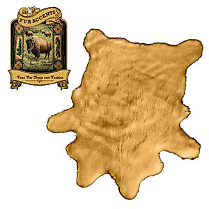 Deer Skin Rug - Cow Hide - Sheepskin- Bear Skin Area Rug - Luxury Faux Fur - Shag - Animal Friendly Designer Throw - Fur Accents Original - USA (4'x5', Tan-Camel)