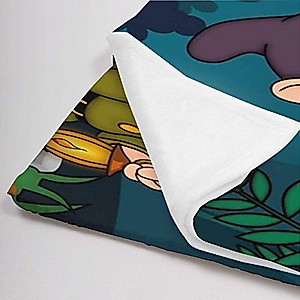 Dopey Lantern- Ultra Soft Throw Blanket Flannel Fleece All Season Light Weight Living Room Bedroom Warm Blanket 80×60inch L M