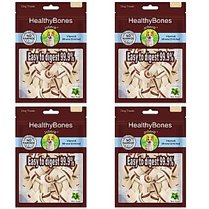 UrbanX HealthyBones Beef Rawhide Free Healthy Mini Chews for Golden Mountain Dog and Other Large Mixed Breed Dogs Great Foods for Training Rewards, 28 Count