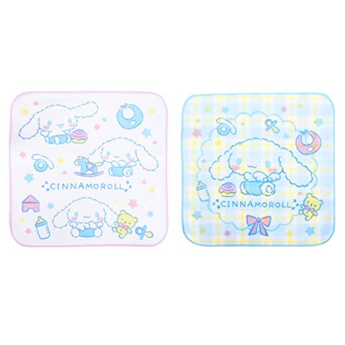 Set of 2 Cinnamoroll Mini Towel Gauze & Terry Cotton on Both Side 100% Cotton Soft & Breathable