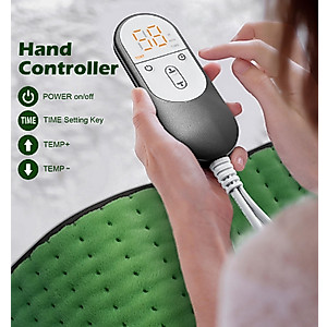 VALGELUIK Heating pad for Back Pain Relief, Heating Pads for Neck, Shoulder, Fathers Mothers Day Gifts for Women, Men, Dad, Mom, Auto-Off,Machine Washable, Moist Dry Heat Options, Extra Large 12"x24"