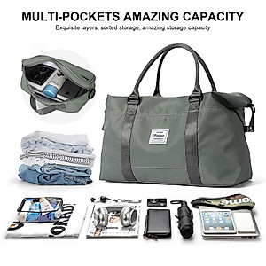 Weekender Bag for Women,Travel Bag with Toiletry Bag,Duffel Overnight Carry on Bag Personal Item Bag with Small Crossbody Bag