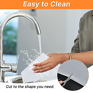 Aemygo 6 Pcs Silicone Dehydrator Sheets with Edge, Reusable Mesh Dehydrator Mats with Scraper, Non-Stick Fruit Leather Trays, Square Food Dryer Mat Dehydrator Sheets For Liquid Meat Vegetables Herbs