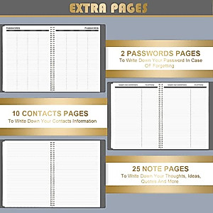 2023-2024 Monthly Planner- Monthly Planner 2023-2024 with Leather Soft Cover, July 2023 - June 2024, 9'' x 11'', Calendar Planners 2023-2024 with Monthly Tabs, Twin-Wire Binding, Inner Pocket, Contacts and Passwords