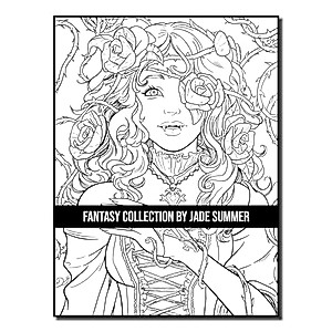 Fantasy Collection: An Adult Coloring Book with 100+ Incredible Coloring Pages of Mermaids, Fairies, Vampires, Dragons, and More!