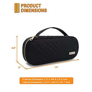 CHELVVG Protective Stethoscope Case, Stethoscope Carrying Bag Travel Case fits for 3M Littmann, Omron, ADC, MDF Stethoscopes with Extra Room for Nurse Accessories, Black