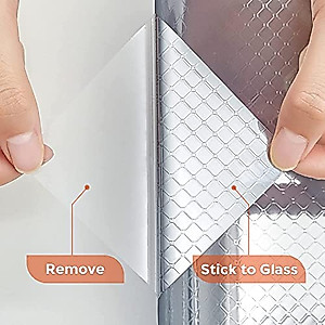 Viseeko Window Tinting Film for Home: Heat Blocking Window Film Sun Blocking Window Film UV Reflecting Window Privacy Film One Way Window Film See Out Not in Daytime Privacy Window Film Static Cling