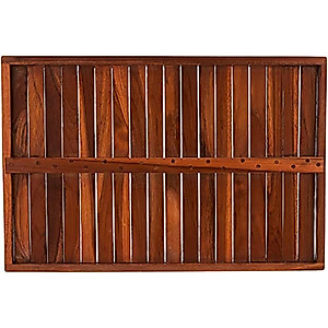 Bare Decor Vivi Spa/Serving Tray in Solid Teak Wood, Brown, 15.75x23.5