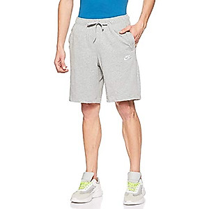 Nike Men's Sportswear Club Short Jersey, Dark Grey Heather/White, Medium