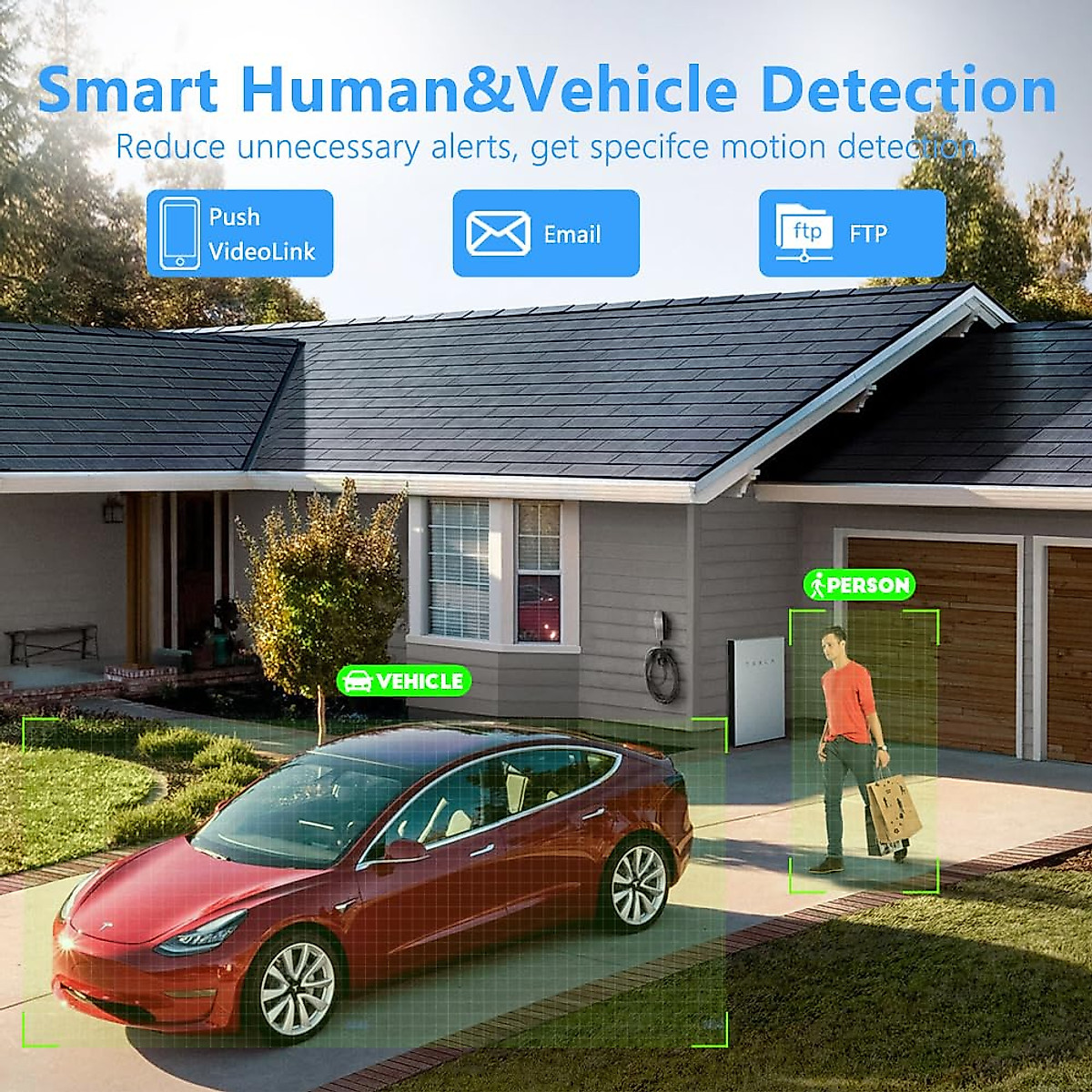 Inwerang Security 5.0MP H.265 POE IP PTZ Camera, 5X 2.7-13.5mm AF Lens, IP66 Waterproof Outdoor/Indoor Vandalproof Network Dome Camera, Audio in, 98ft Night Vision