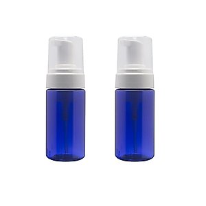 2PCS 100ml Cobalt Blue Refillable Empty Foam Pump Bottles Small Foaming Soap Dispenser for Hand Soap Lash Cleanser Shampoo Liquid 3.4oz