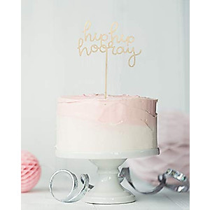 Happy Birthday Cake Topper - Cake Decorations & Party Decor - Great Cake Toppers for Wedding, Anniversary, Baby Shower, Graduation - Made Out of Baltic Birch