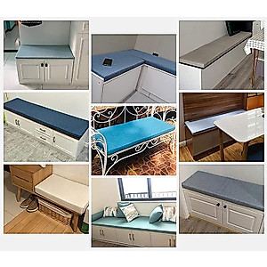 Hengz Outdoor Patio Bench Cushion 48Inch Rectangle Bench Seat Cushion Kitchen Bench Pad with Washable Cover,Thicken E Brown 48x16inch