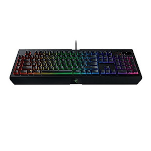 Razer BlackWidow Chroma V2: Esports Gaming Keyboard - Ergonomic Wrist Rest - 5 Dedicated Macro Keys Green Mechanical Switches (Tactile and Clicky)