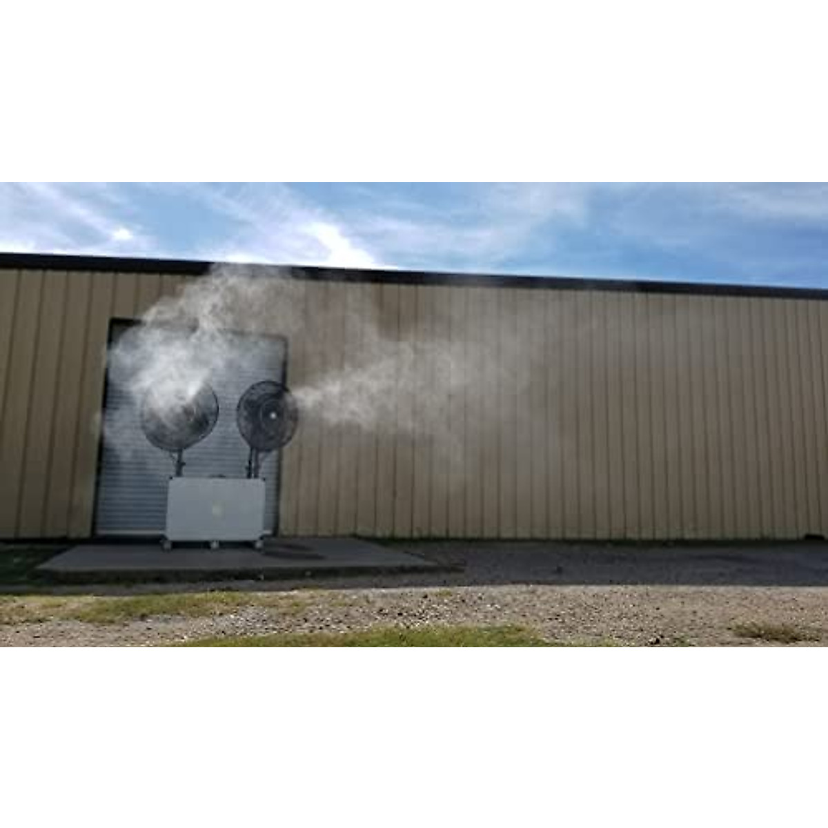 Misting Fan - Patio Mist Fan - Outdoor Mist Fan - For Residential, Commercial, Restaurant and Industrial Misting Application (18 Inch Black Fan)