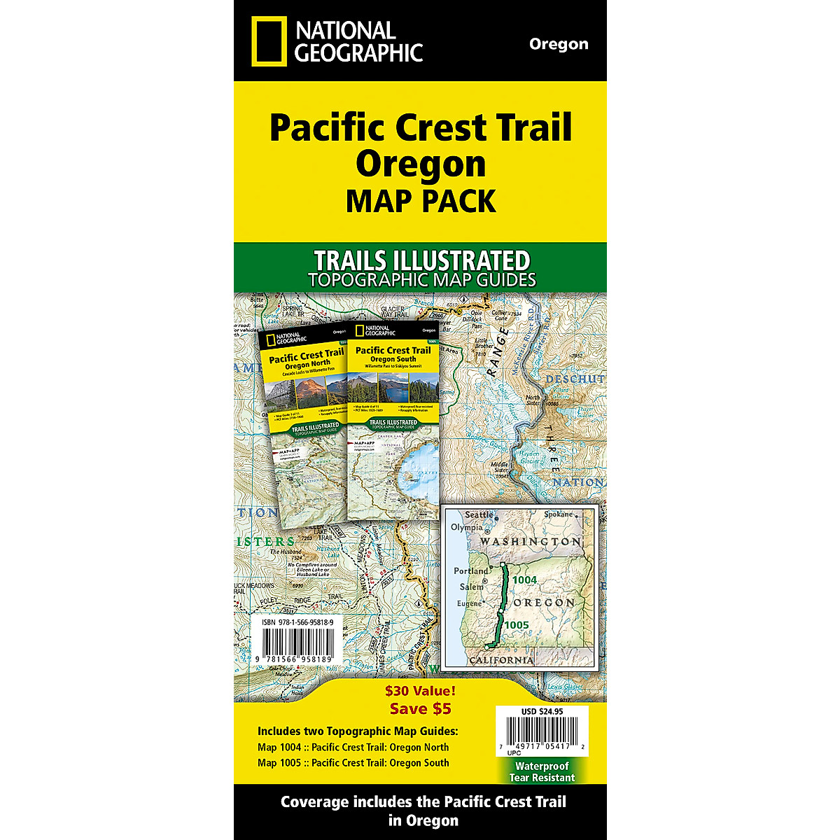 Pacific Crest Trail: Oregon [Map Pack Bundle] (National Geographic Trails Illustrated Map)