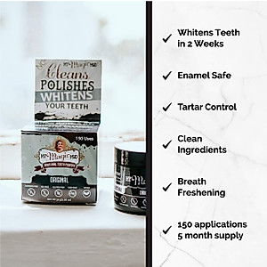 My Magic Mud - Whitening Tooth Powder, Polishing, Brightening, Charcoal, Peppermint, 1.06 oz. (150 uses)