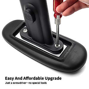 MYFUNSHOP Office Chair Arm Replacement,Gaming Chair Replacement Armrest Arm Pads Universal 4" Mounting Hole Office Chair Parts(1 Pair) Black