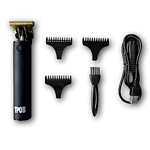 TPOB Ghost Beard Trimmer Hair Clippers for Men, Professional Hair Trimmer Zero Gapped T-Blade Trimmer Cordless Rechargeable Edgers Clippers Electric Beard Trimmer Shaver (Ghost Blackout)