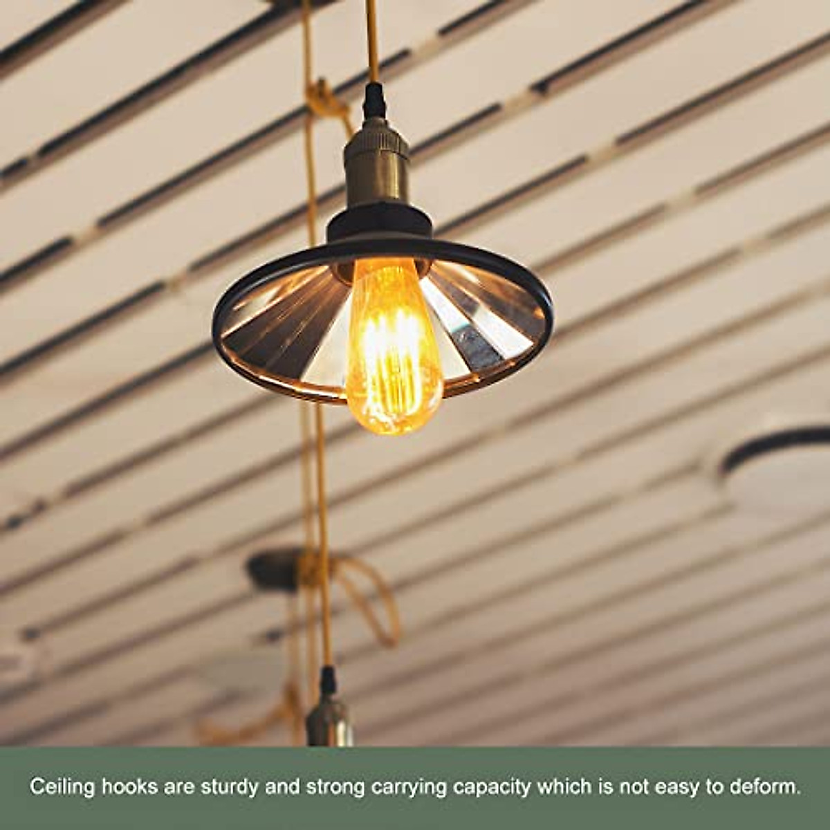 YOKIVE Ceiling Hanging Hook, Heavy Swag Hook Hanging Planter, Great for Office, Home, Daily Use (White, 1.9x2.6-Inch)