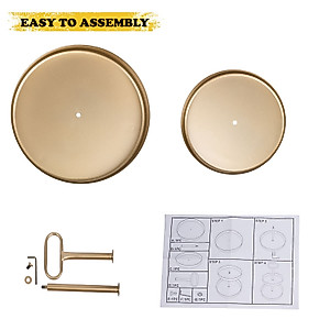 MAONAME Gold 2 Tiered Tray, Metal Two Tier Tray with Handle, Decorative Tray for Kitchen, Living Room, Bathroom, Seasonal Decor