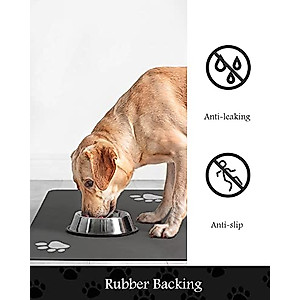 Pet Feeding Mat-Absorbent Dog Mat for Food and Water Bowl-No Stains Quick Dry Dog Water Dispenser Mat-Dog Accessories Pet Supplies-Dog Water Bowl for Messy Drinkers