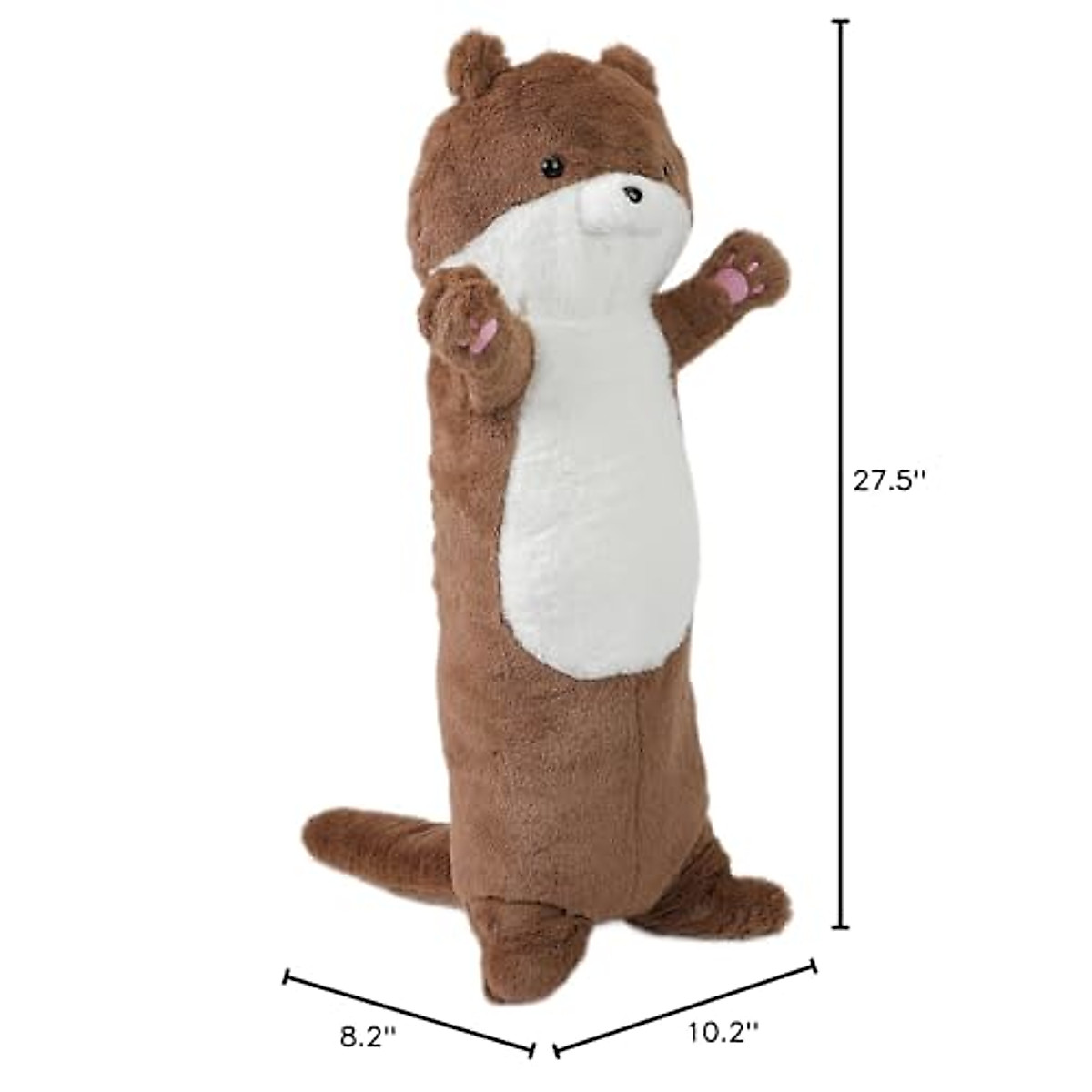 CAZOYEE Super Soft Otter Plush Hugging Pillow, Cartoon Sea Otter Stuffed Animal Plush Doll, Christmas Birthday for Kids Children Girls Boys, 27.5"