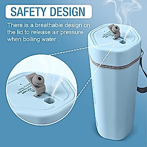 WTJMOV Mini Electric Tea Kettle, Travel Electric Kettle Stainless Steel Fast Boiling, Auto Shut-off 350ML Portable Tea Maker for Offices, Dorms, Travel and More