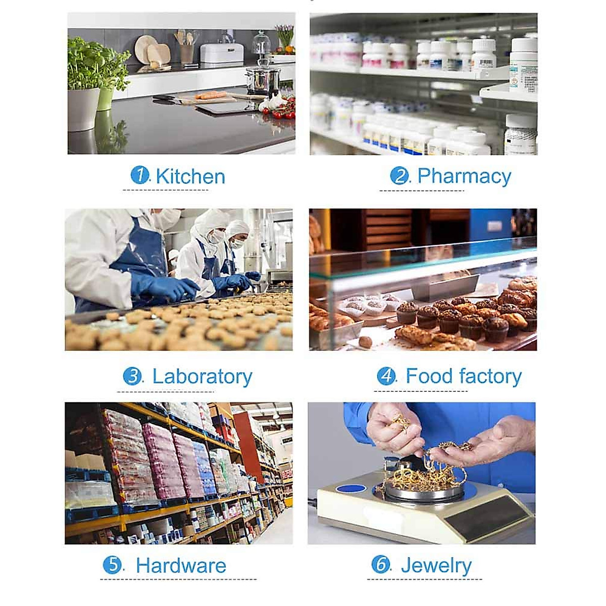 RESHY High Precision 10kg x 0.1g Lab Scale Digital Kitchen Scale Large Food Gram Scale Industrial Counting Scale Jewery Scientific Scale,for Laboratory,Cooking, Baking, Weight Loss,CE Certified