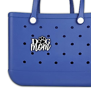 TOYORK Bag Charms for Bogg Bag Accessories Decorative Bogg Bag Charms Insert DOGMOM for Beach Tote Rubber Beach Bag Accessories