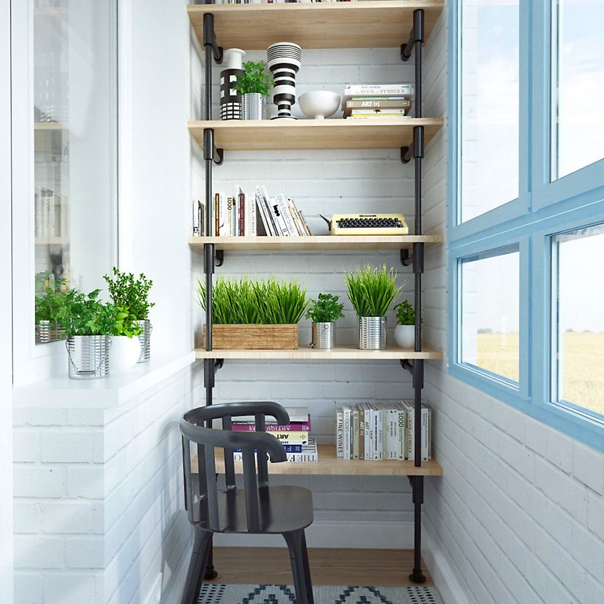 Beebel 6Pcs 15" Artificial Plastic Wheat Grass Faux Shrubs Simulation Greenery Plants Indoor Outside Home Garden Office Verandah Wedding Décor