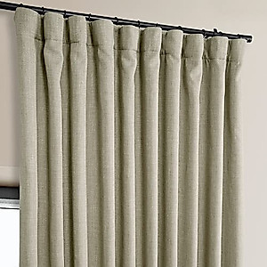 HPD Half Price Drapes Extra Wide Linen Room Darkening Curtain (1 Panel) 100 X 96, BOCH-LN1857-96-DW, Oatmeal