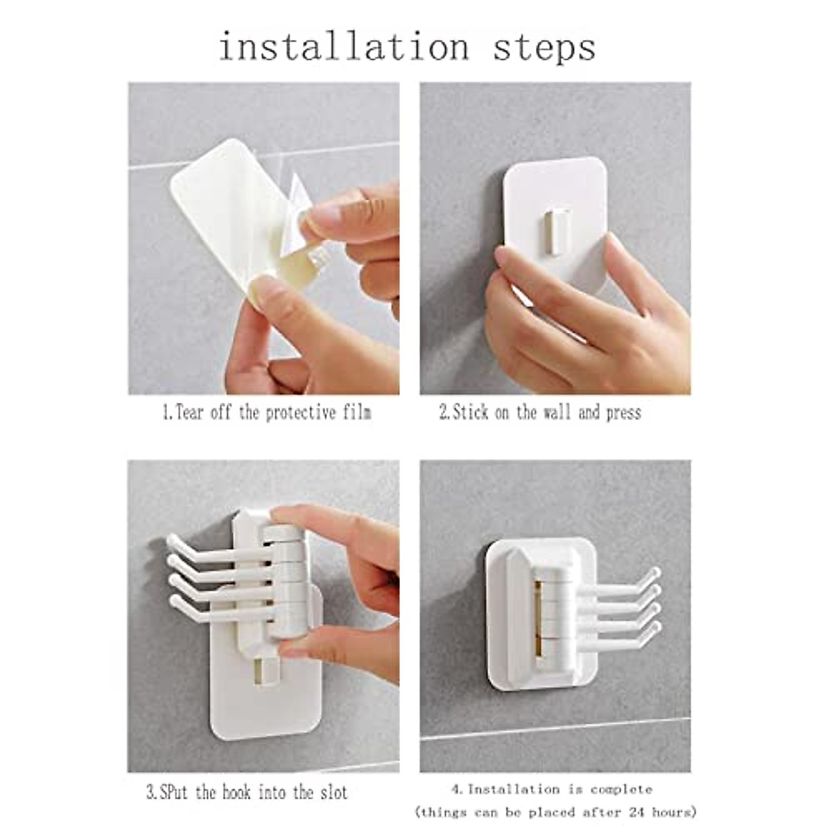 Self Adhesive Hook Multifunctional Wall Hooks, YeLukk 1 Pcs Punch Free Strong Sticky Utility Heavy Duty Hook,Coat Towel Seamless Hook ,Waterproof Hanger for Bathroom,Kitchen,Home (White)