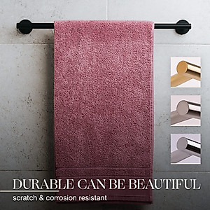 Marmolux Acc - Matte Black Towel Bar - 24 inch Bathroom Towel Holder - Heavy Duty Stainless Steel SUS 304 Bar - Wall Mounted Towel Rack Storage Set - Ideal for Bathroom & Kitchen. - Hand Towel Holder