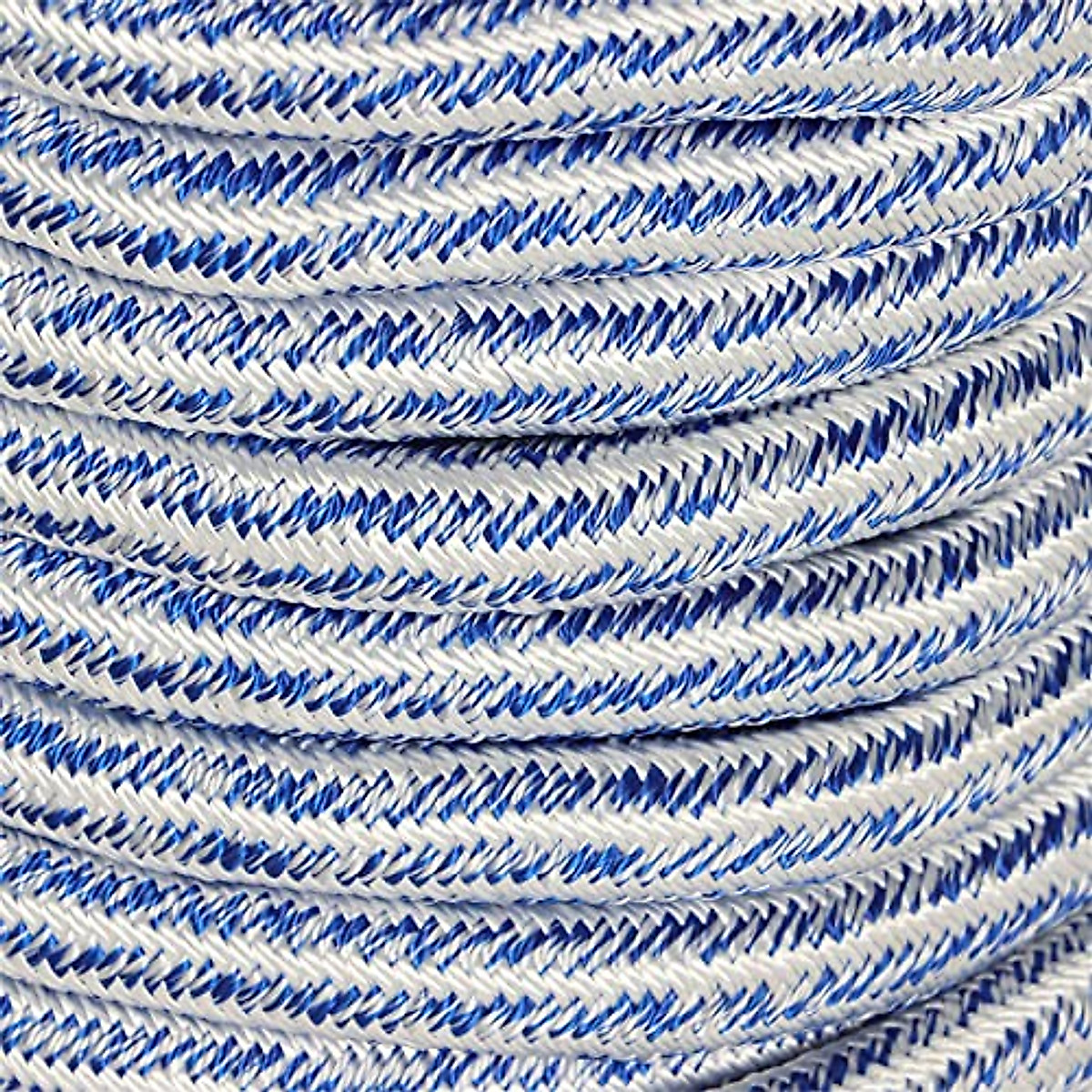 TINVHY 3/4 Inch x 200 Feet Double Braid Polyester Rope 20000Lbs Breaking Strength Strong Pulling Rope for Tree Work Camping Swings(Blue White)