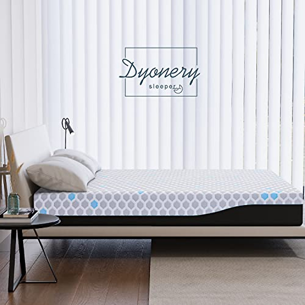 Dyonery Full 10 Inch Mattress, Memory Foam Charcoal Mattress in a Box, Gel Infused Cooling Mattress with Fiberglass Free Cover, Made in USA, CertiPUR-US Certified, 75"×54"×10" Medium
