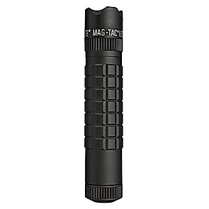 Maglite Mag-Tac LED 2-Cell CR123 Flashlight - Crowned-Bezel, Matte Black