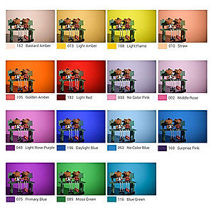 Godox V-11C Color Filters Kit Color Gels Filters 15 2 for Godox V1 Series Camera Round Head Flashes
